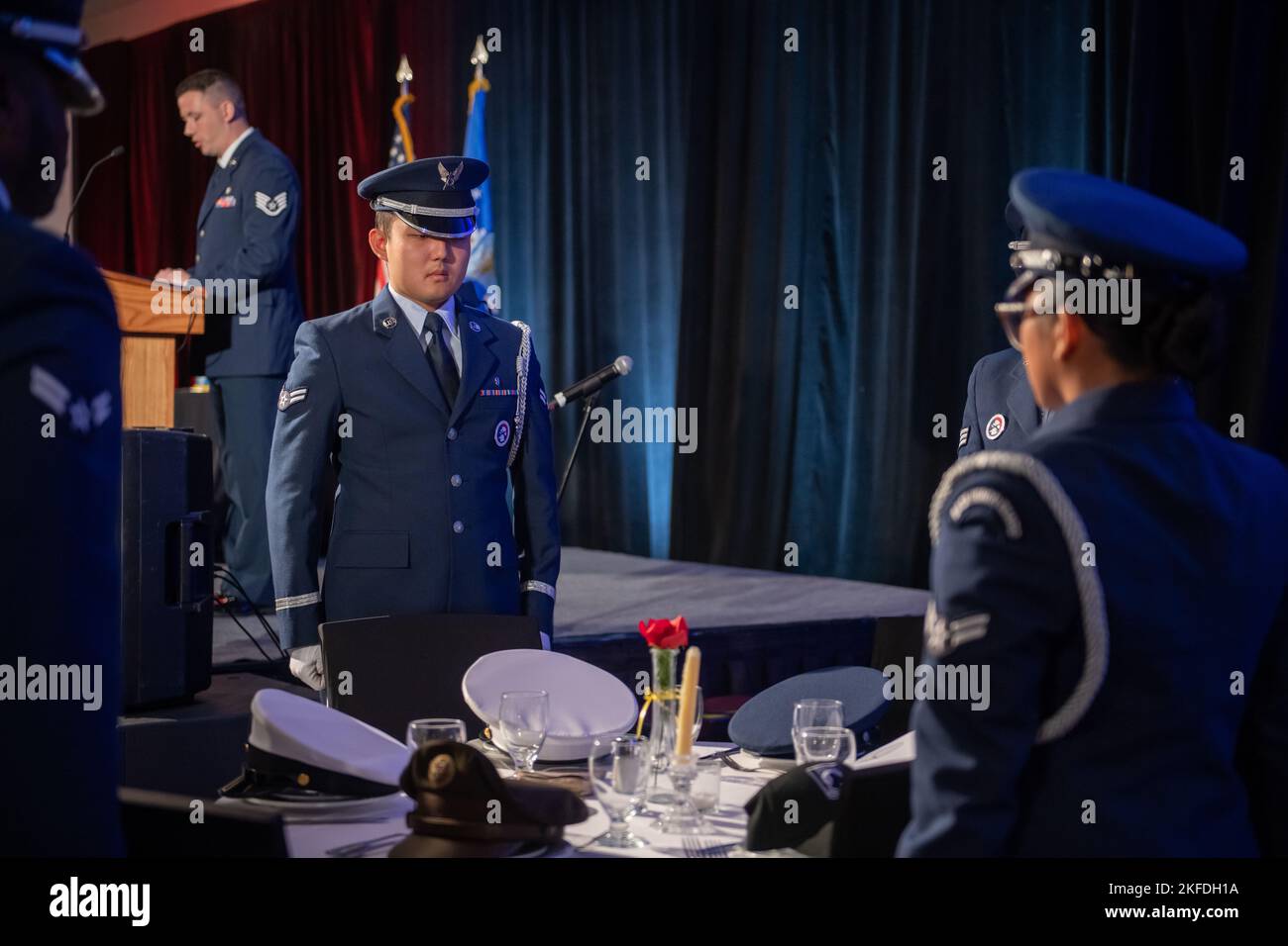 U.S. Airmen from the Tyndall Air Force Base Honor Guard perform a POW ...