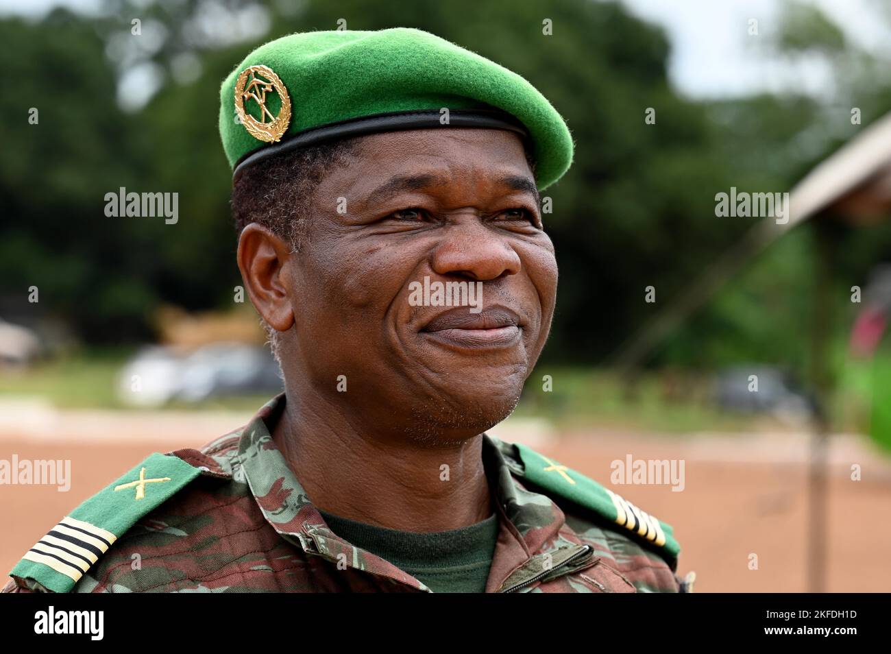 Col. Tedete Idjouola, commander of the 1st Commando Parachute Battalion ...