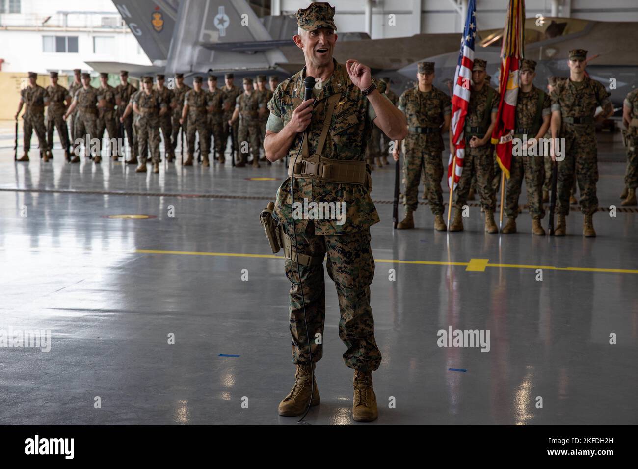 U.S. Marine Corps Lt. Col. Michael O’Brien, the incoming commanding ...