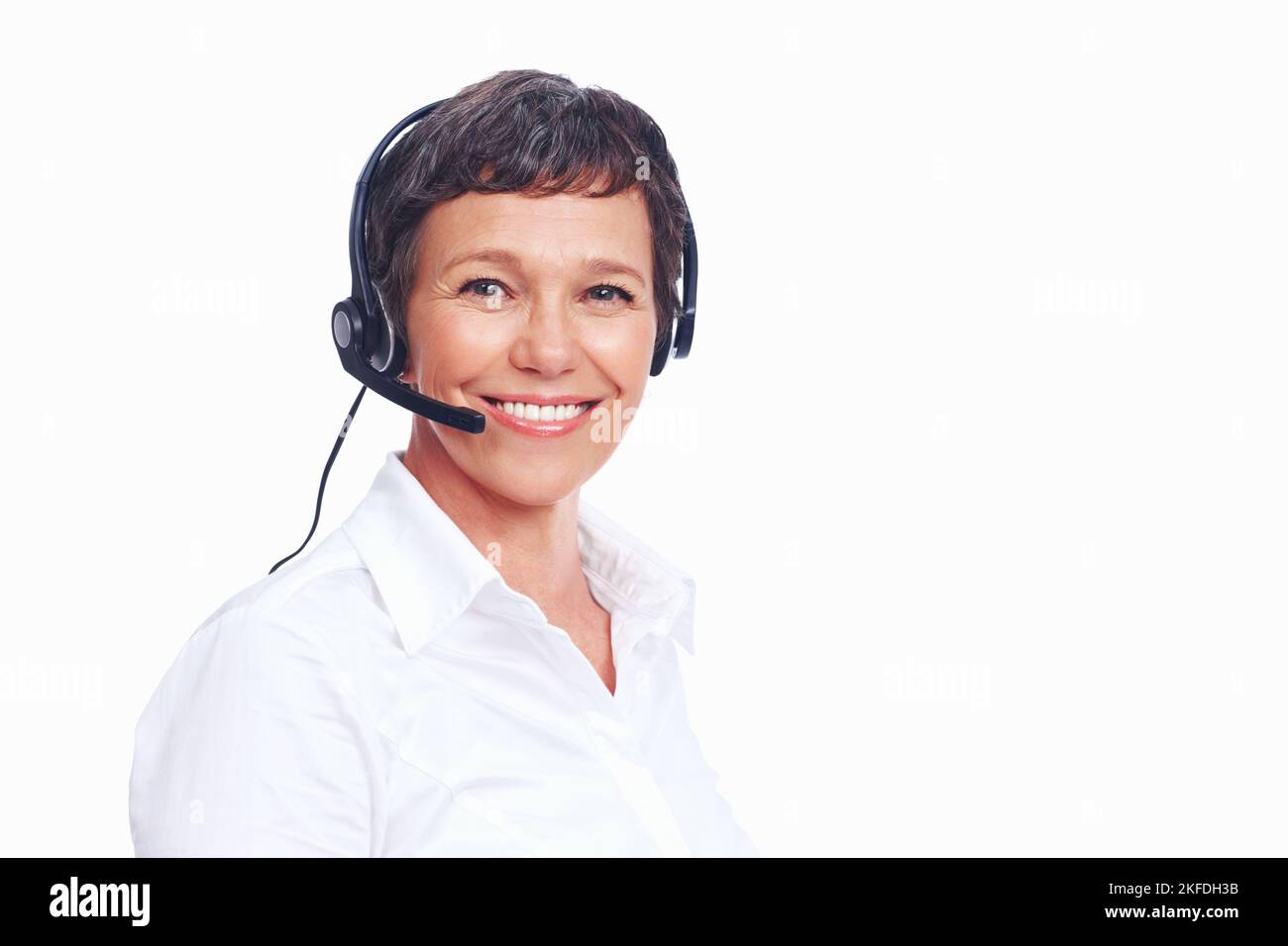 Middle aged female customer Cut Out Stock Images & Pictures - Alamy