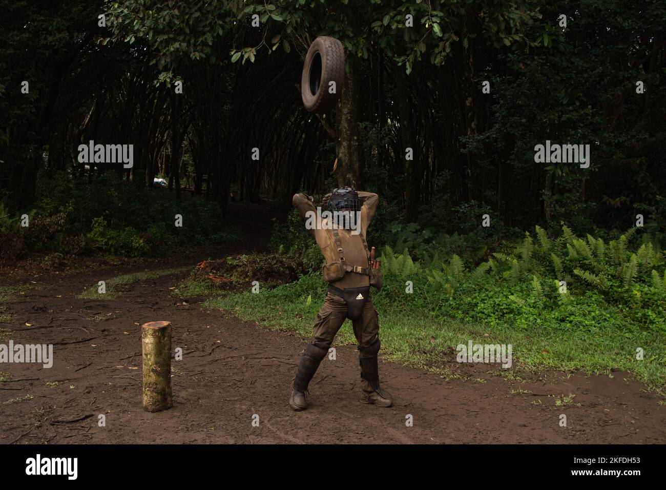 French Army Caporal Paulin Ekam, combat medic, Marine Infantry Regiment ...
