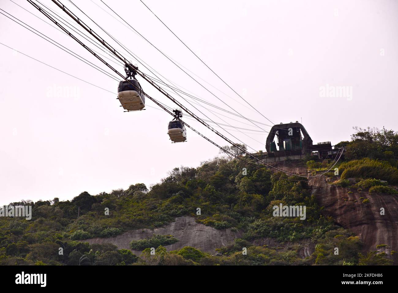 Sugarloaf Mountain Cable Car, tourist spot in Rio de Janeiro Stock ...