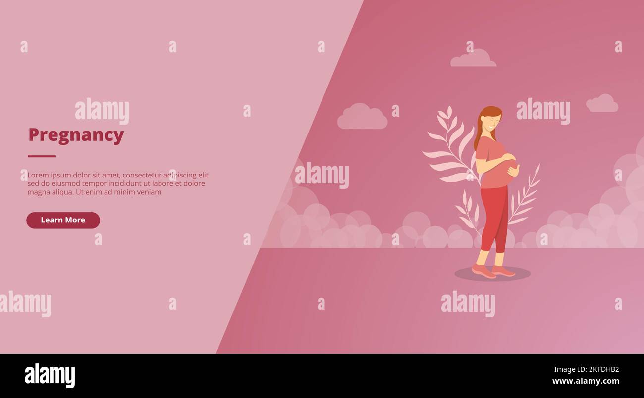 pregnancy concept for website landing homepage template banner or slide ...