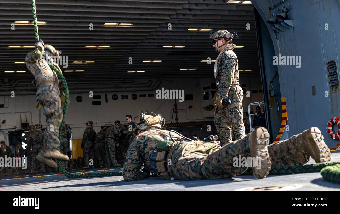 A U.S. Marine with Battalion Landing Team 2/5, 31st Marine ...
