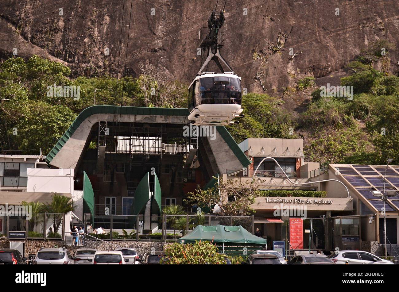 Sugarloaf Mountain Cable Car, tourist spot in Rio de Janeiro Stock ...