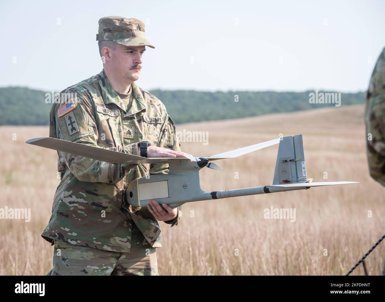 Wisconsin National Guard Soldiers fly an RQ-11B Raven Small Unmanned ...