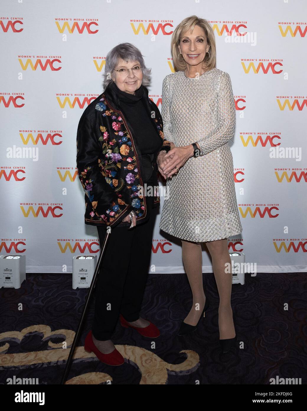 New York, USA. 17th Nov, 2022. Robin Morgan and Andrea Mitchell arrive ...