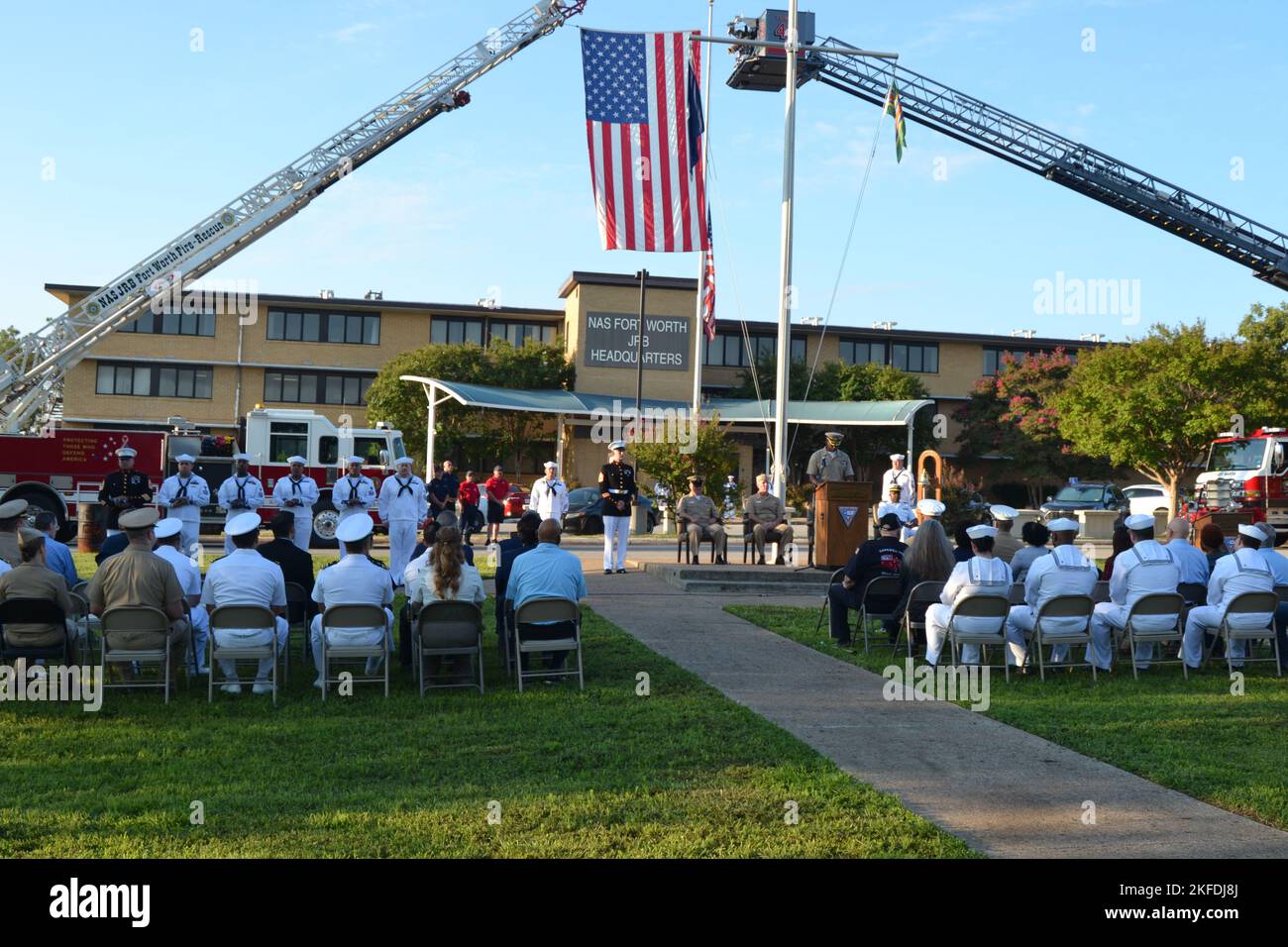 Military and civilian personnel at Naval Air Station (NAS) Joint ...