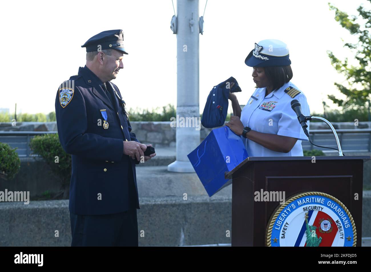 U.S. Coast Guard Capt. Zeita Merchant, Sector New York commander ...