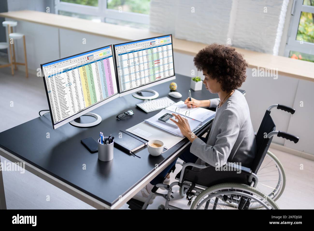 Medical Codes And Accounts Manager In Office With Bill Stock Photo - Alamy