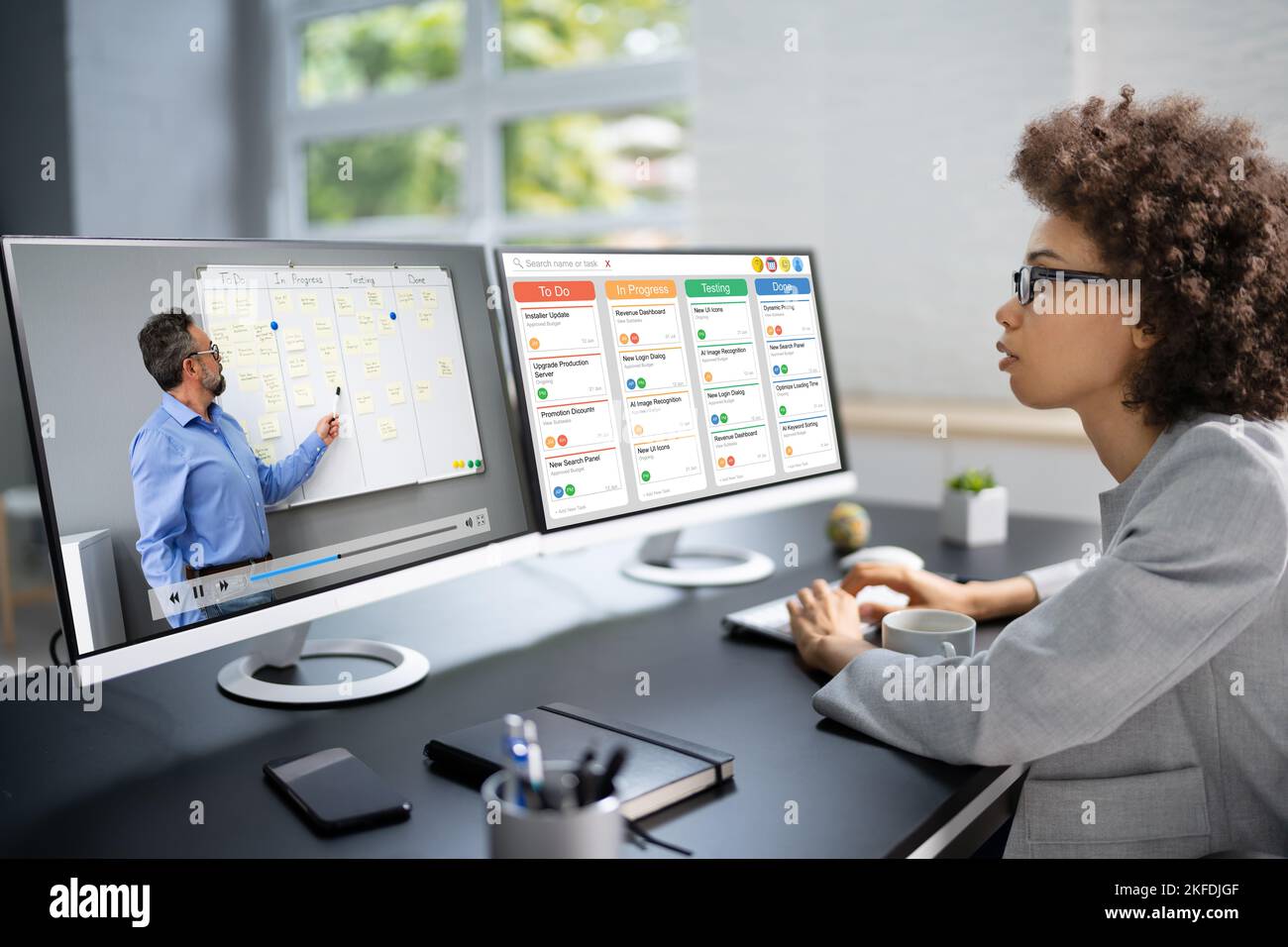 Online Virtual Video Conference Elearning Webinar Training Stock Photo ...