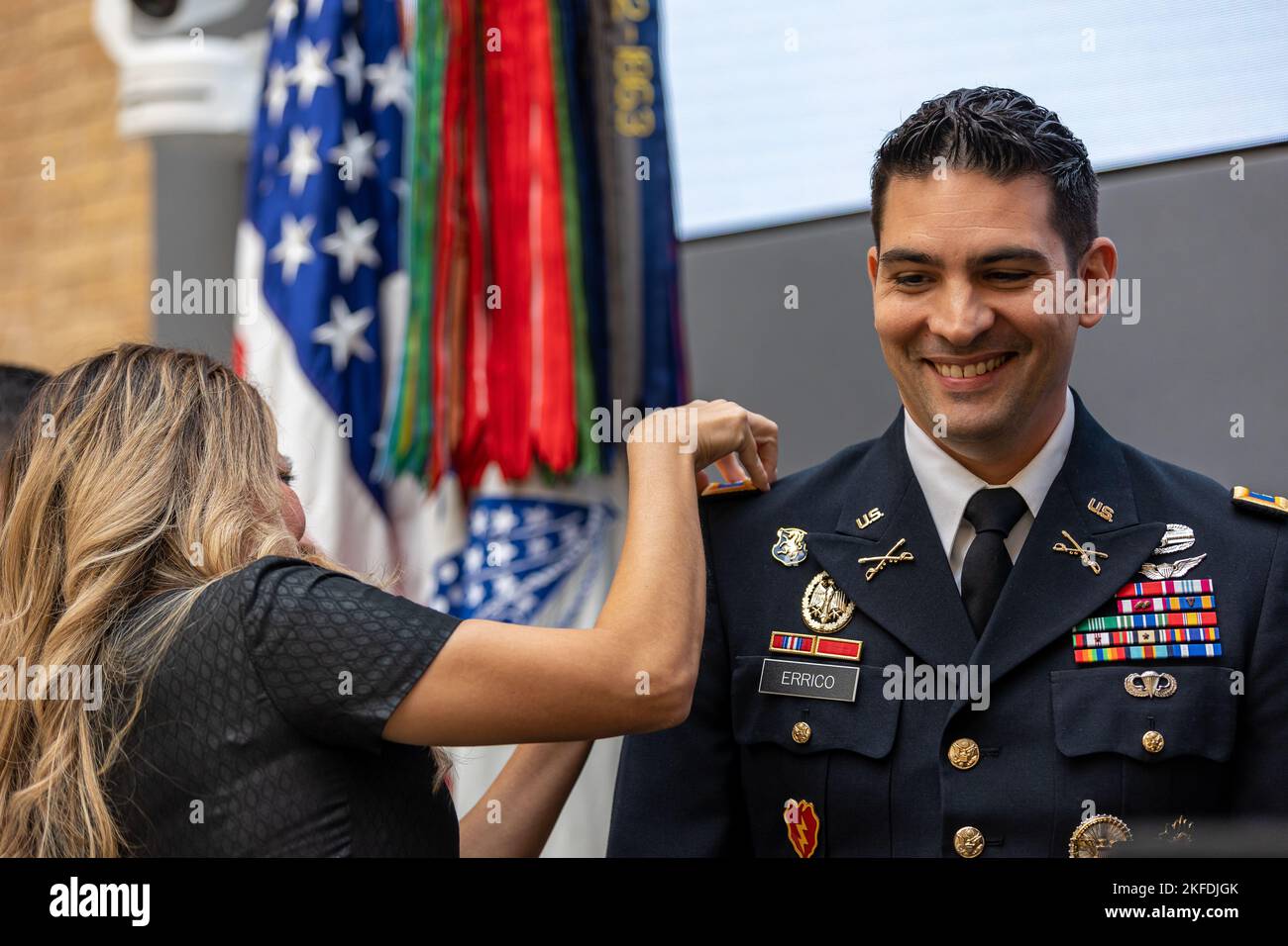 LTC Vito J. Errico and Major Jason R. Zuniga are honorably promoted by ...