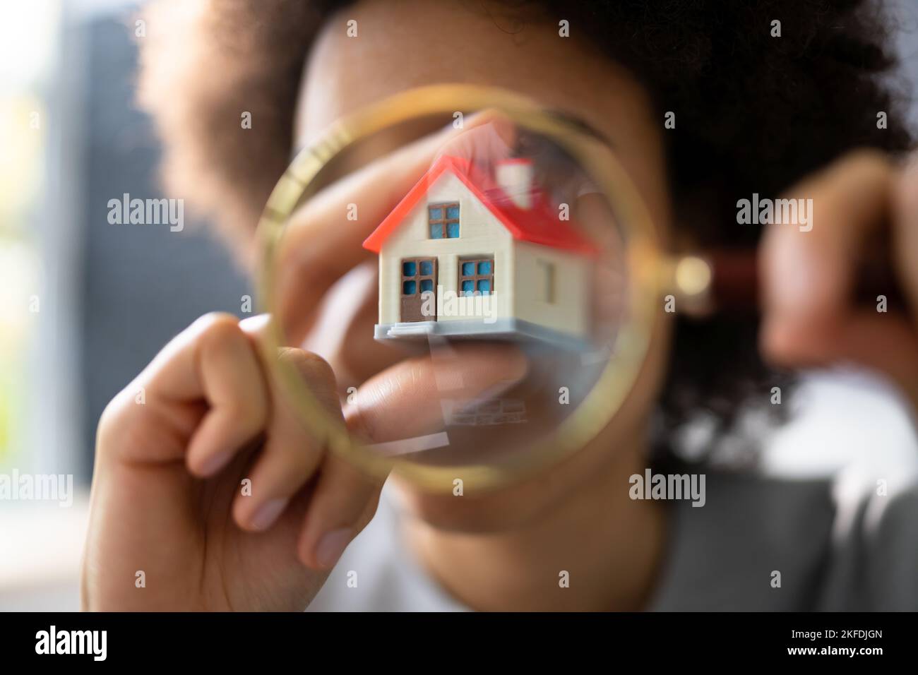 Real Estate House Appraisal And Inspection. Checking Home Stock Photo ...