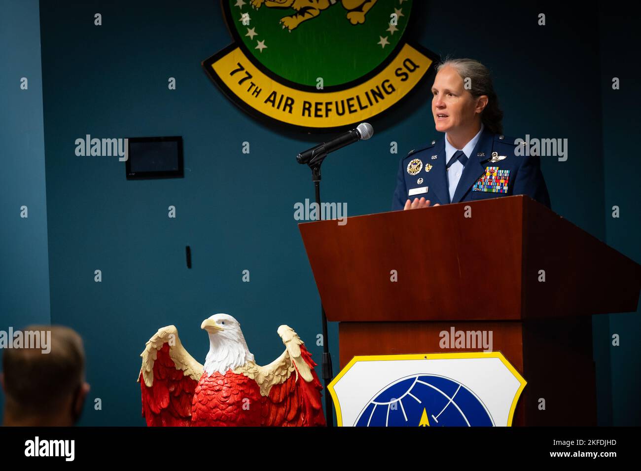 U.S. Air Force Col. Elizabeth Hanson, 305th Air Mobility Wing commander ...