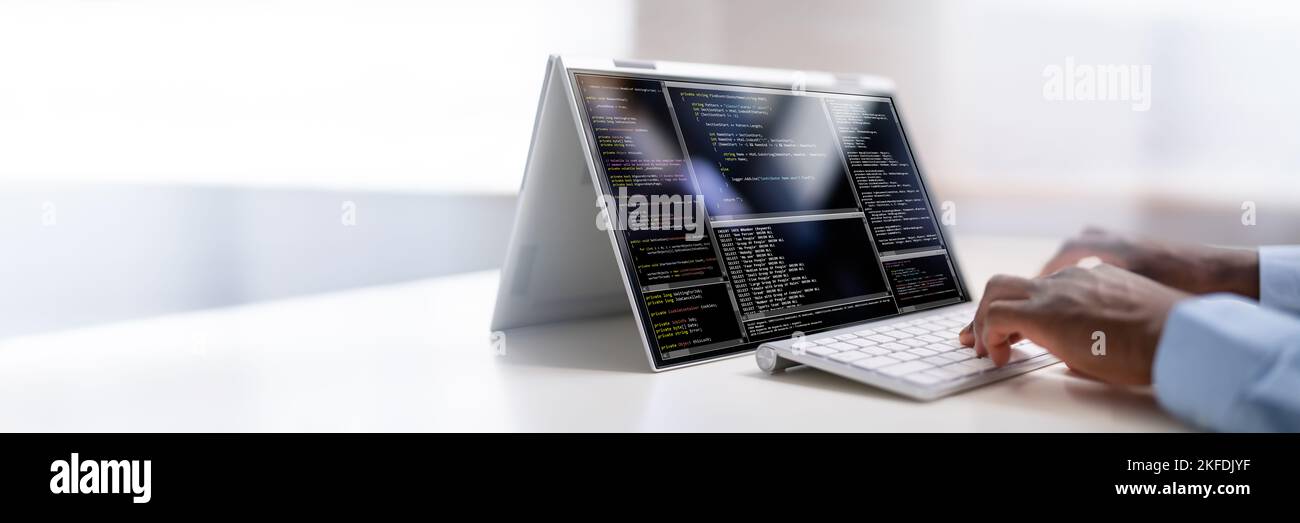 African American Web Developer Programmer. Coding Software Stock Photo ... African American Web Developer Programmer. Coding Software Stock Photo ...
