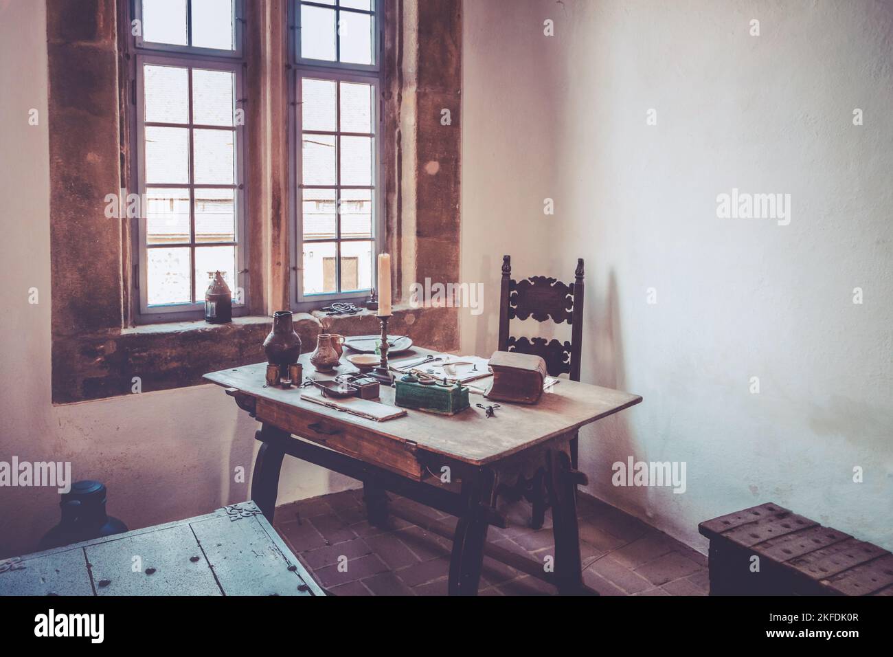 Deserted kitchen and storage room at Königstein Castle with a view ...