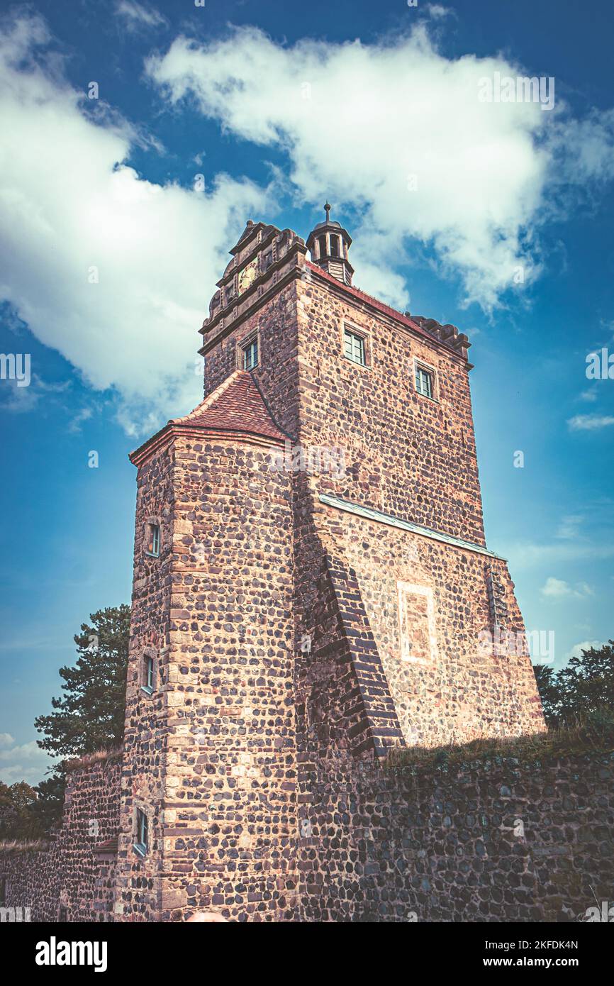 Stolpen Castle in Saxon Switzerland. Tower of the prisoner Countess ...