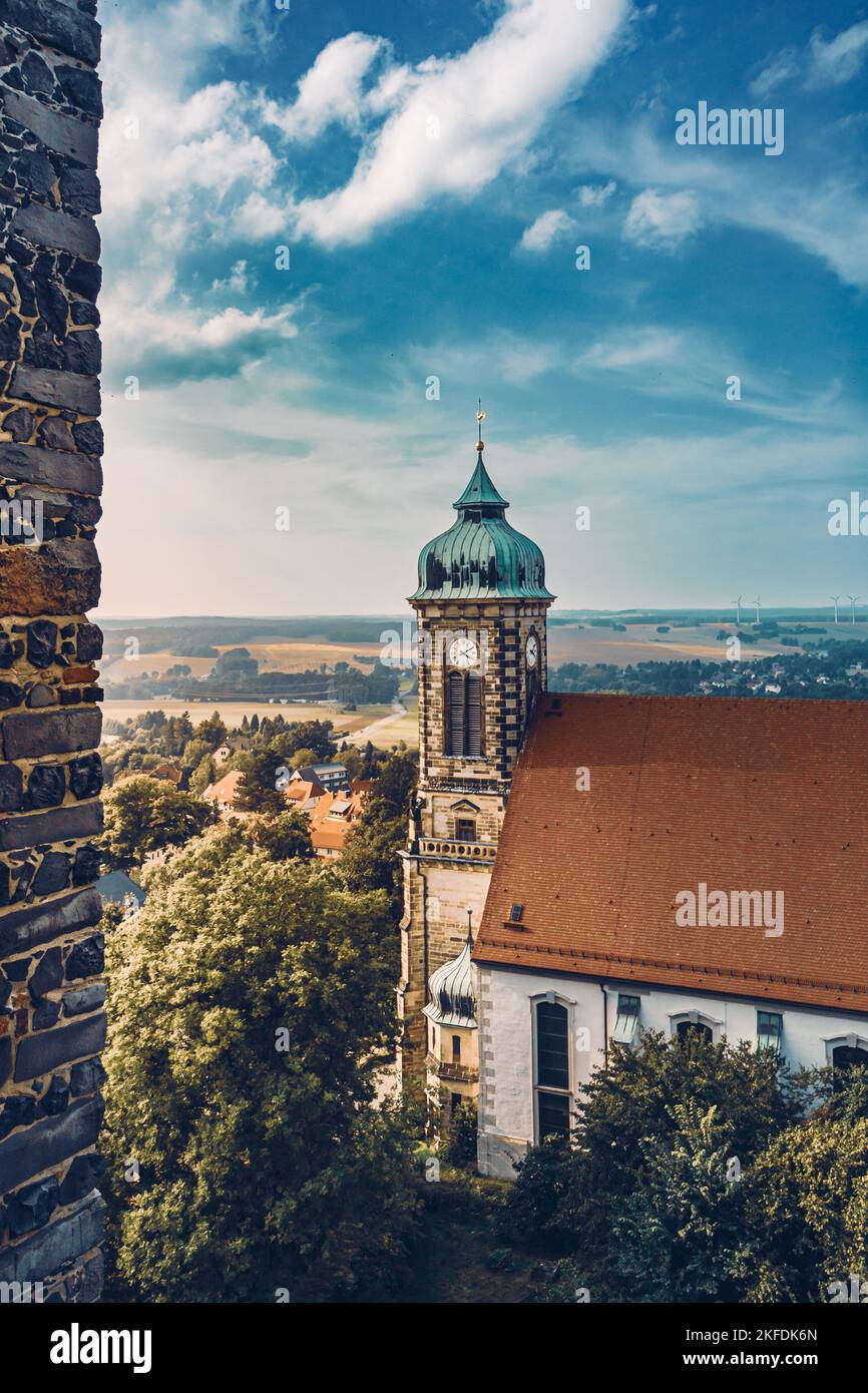Stolpen Castle in Saxon Switzerland. Tower of the prisoner Countess ...
