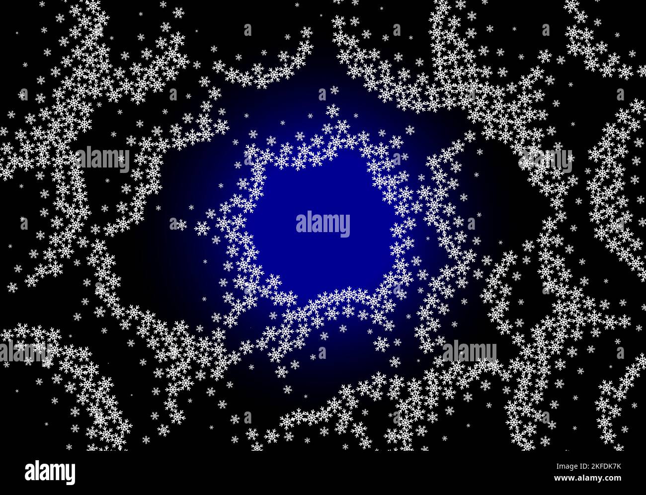 Christmas snowflake background with texture of snow clouds in the sky ...