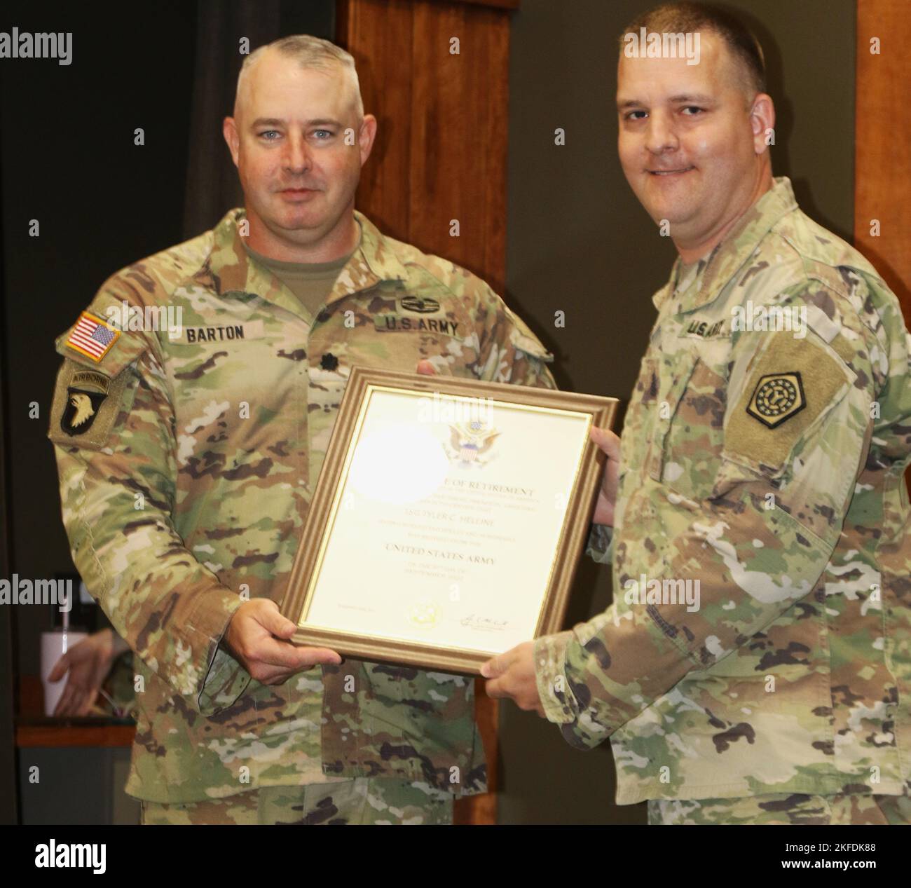 Lt. Col. Mike Barton, Commander of the Illinois Army National Guard's ...