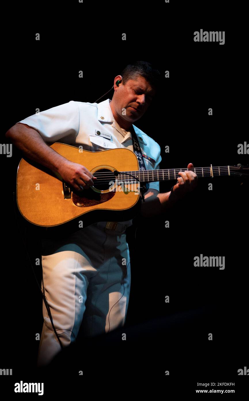 Chief Musician Joe Friedman, from St. Louis, Mo., plays with U.S. Navy ...