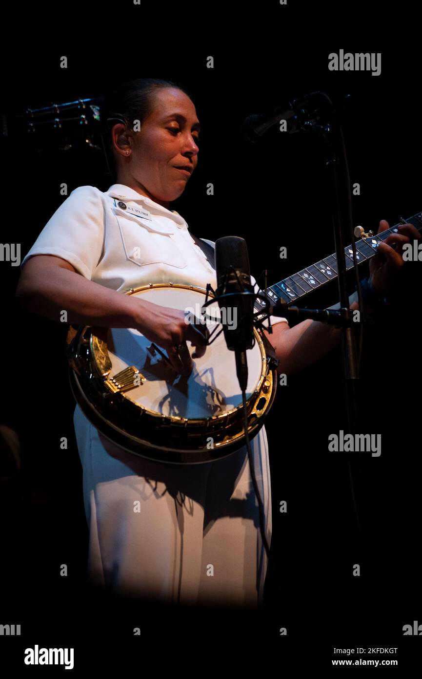 Musician 1st Class Haley Stiltner, from Windsor, Va., plays with U.S ...
