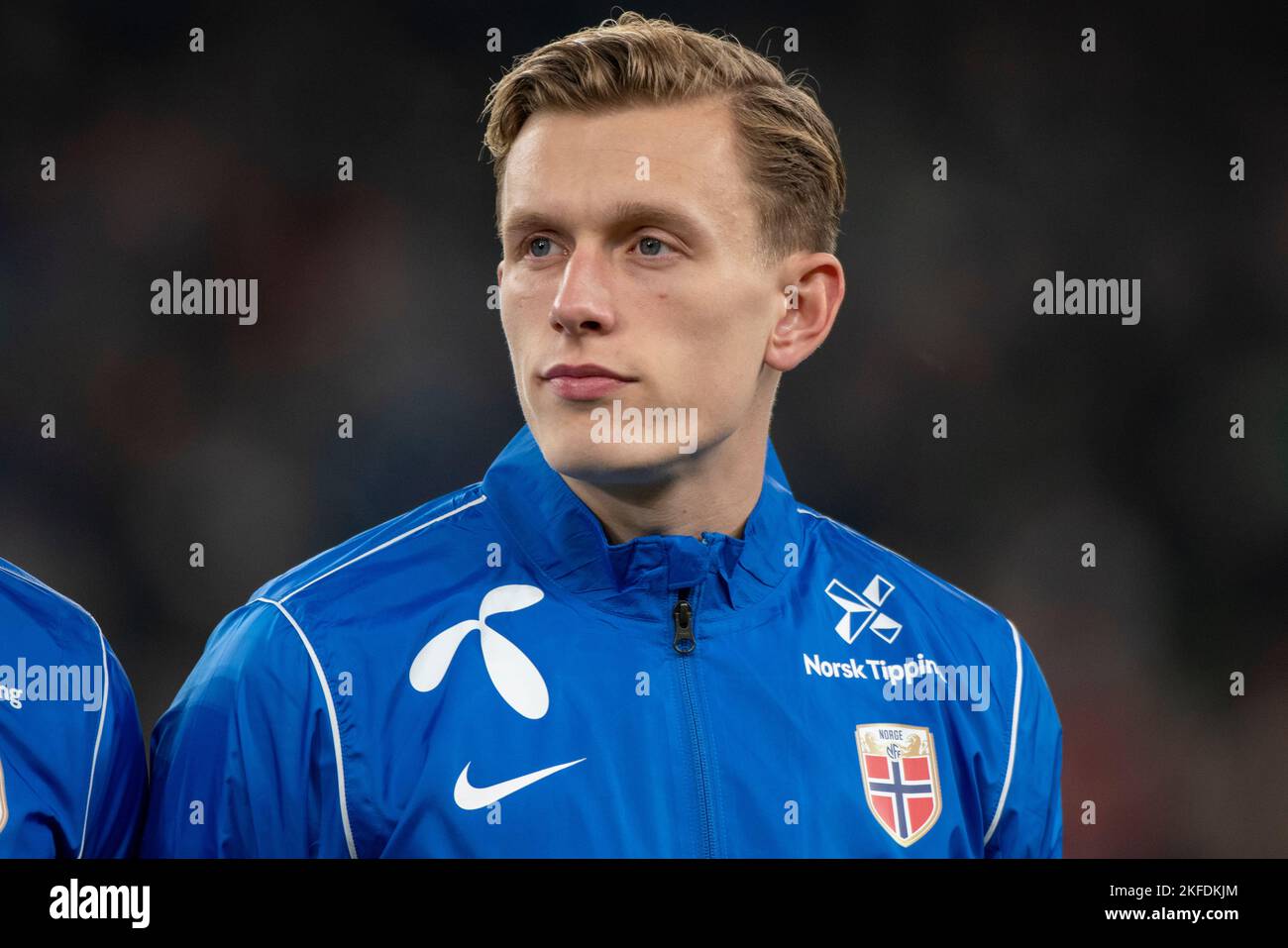 Dublin, Ireland. 17th Nov, 2022. Marcus Holmgren Pedersen of Norway during the International ...