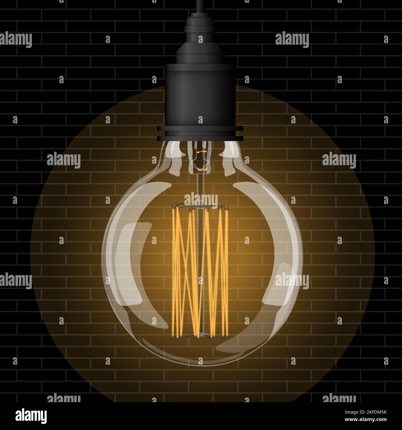 Edison style led bulb Stock Vector Images - Alamy