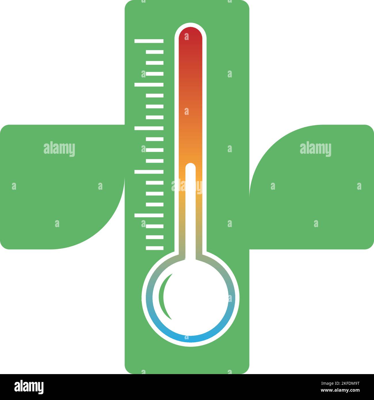 A vector illustration of a thermometer and a temperature measuring tool ...