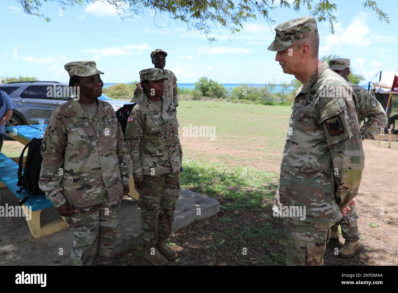 Gen. Daniel Hokanson, chief of the National Guard Bureau recognizes Sgt ...