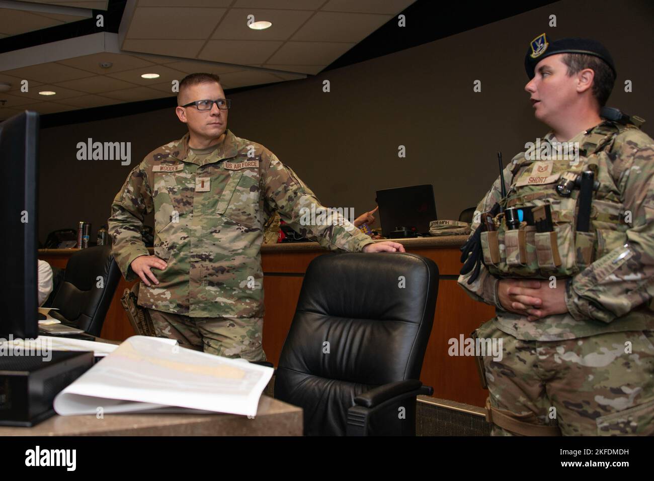 2nd Lt. Peter Wooden, left, an emergency support function ...