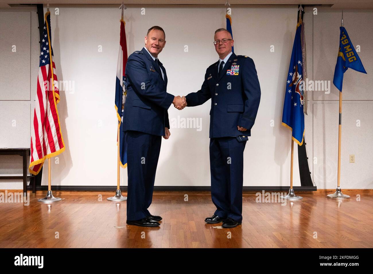 U.S. Air Force Maj. Scott Crane, Missouri Air National Guard, is promoted to the rank of ...