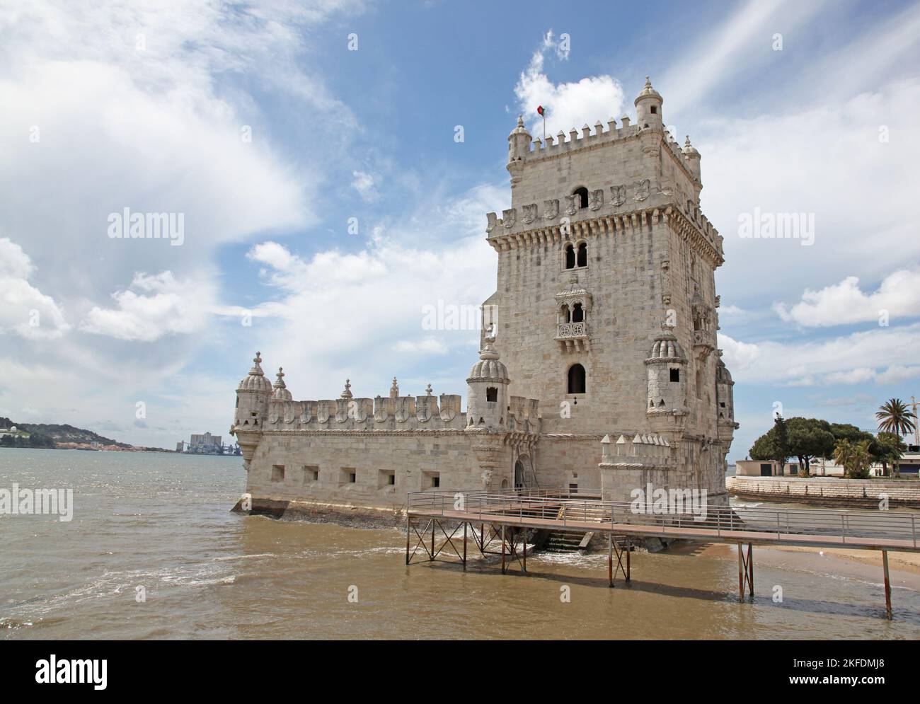 Torre de Belem is a fortified tower in Lisbon Portugal. The tower was ...