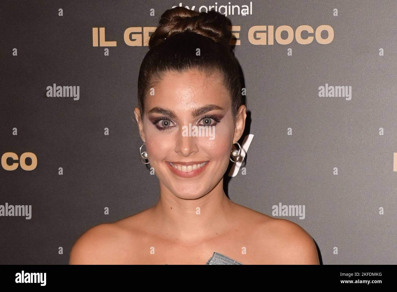 Aida Flix attends the red carpet of the Sky tv series "Il grande gioco ...