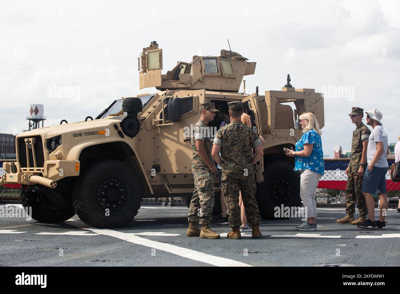 U.S. Marines with Marine Corps Security Force Regiment describe the ...
