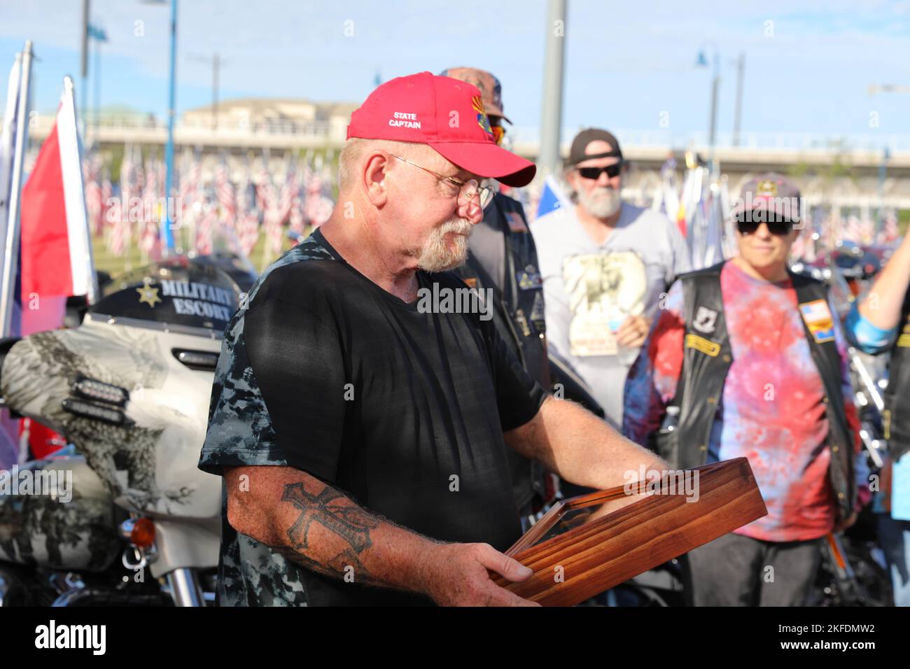 Vietnam Veteran Bill Wooster, the captain of the Arizona Patriot Guard ...