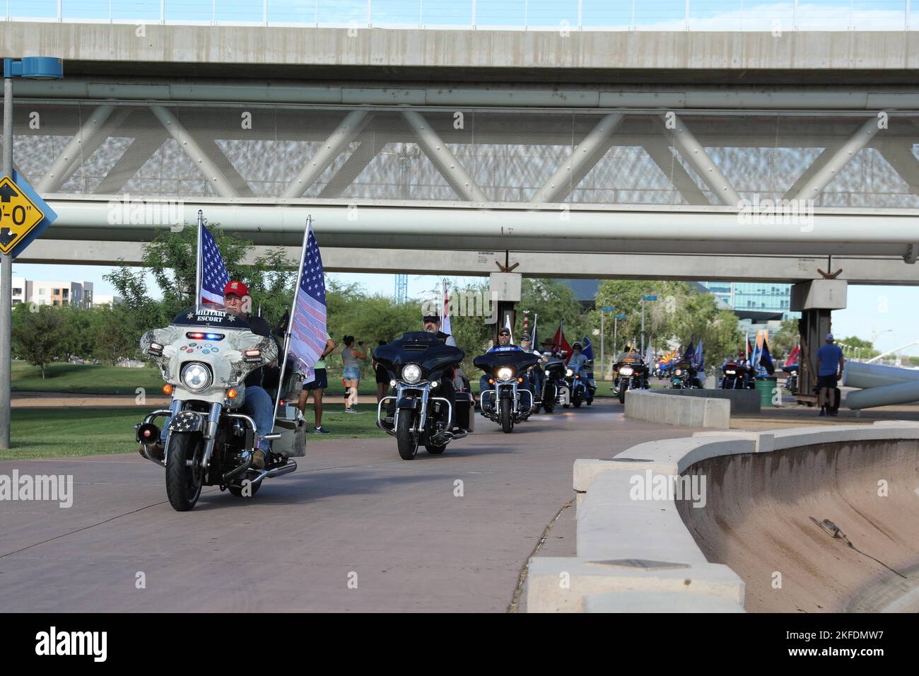 The Arizona Patriot Guard Riders ride in during the Tunnel to Towers 5k ...