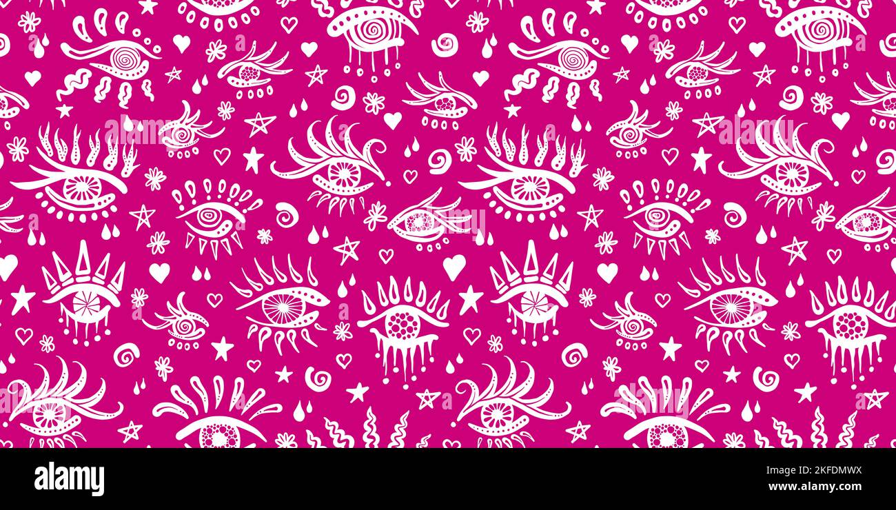 Cute hand drawn evil eye or third eye doodle tattoo flash sheet with ...