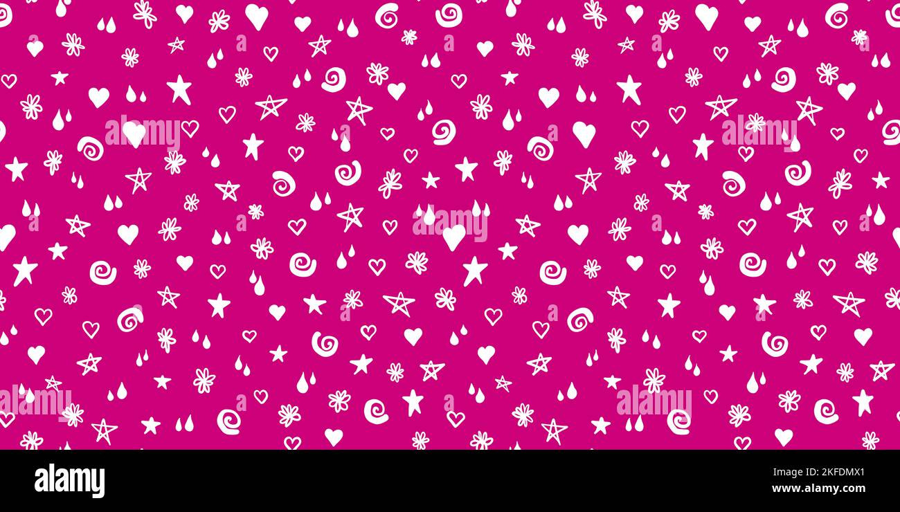 Cute hand drawn doodle tattoo flash sheet with star, heart, flower ...