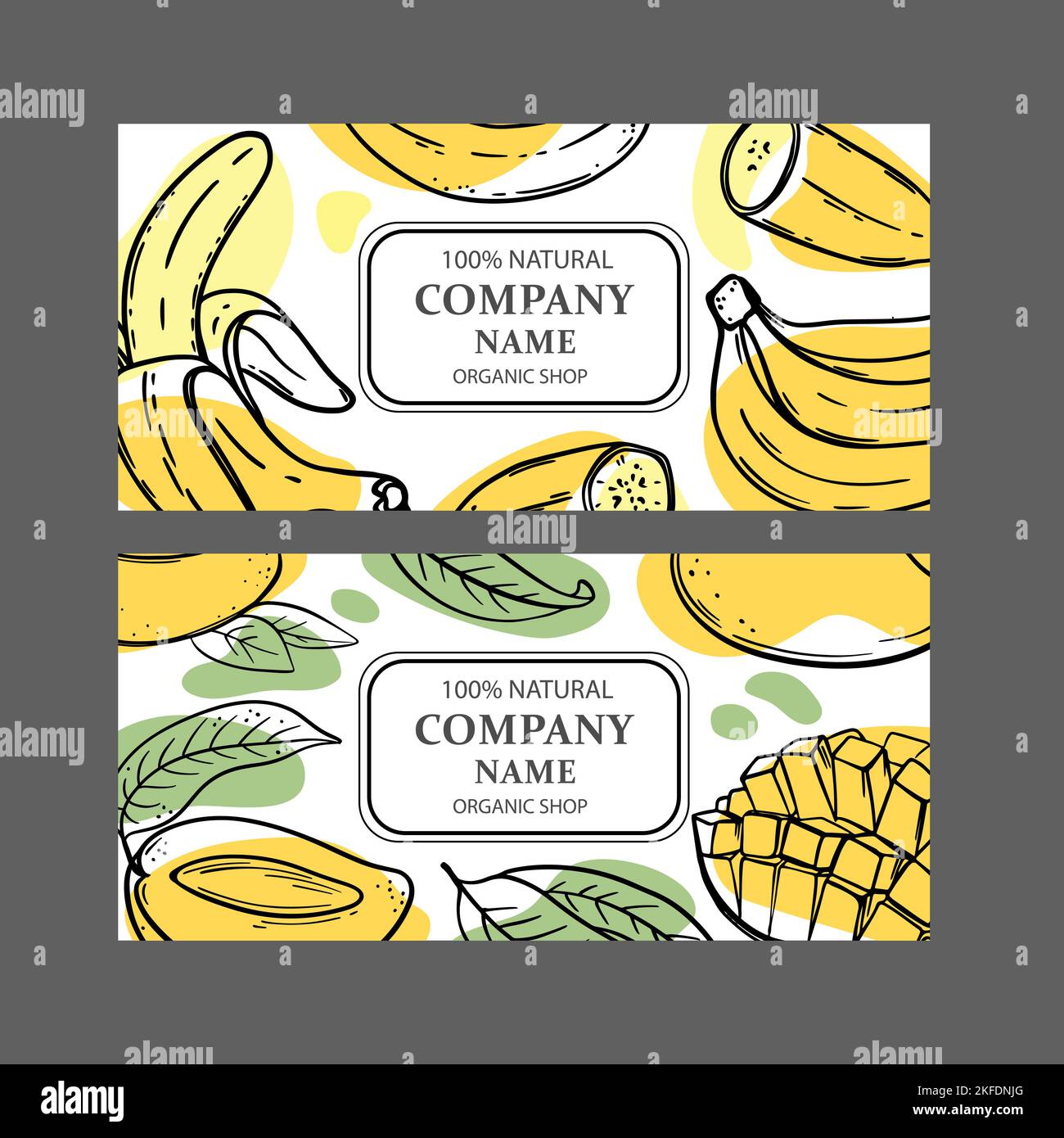 BANANA MANGO LABELS Design Of Stickers For Shop Of Organic Natural ...