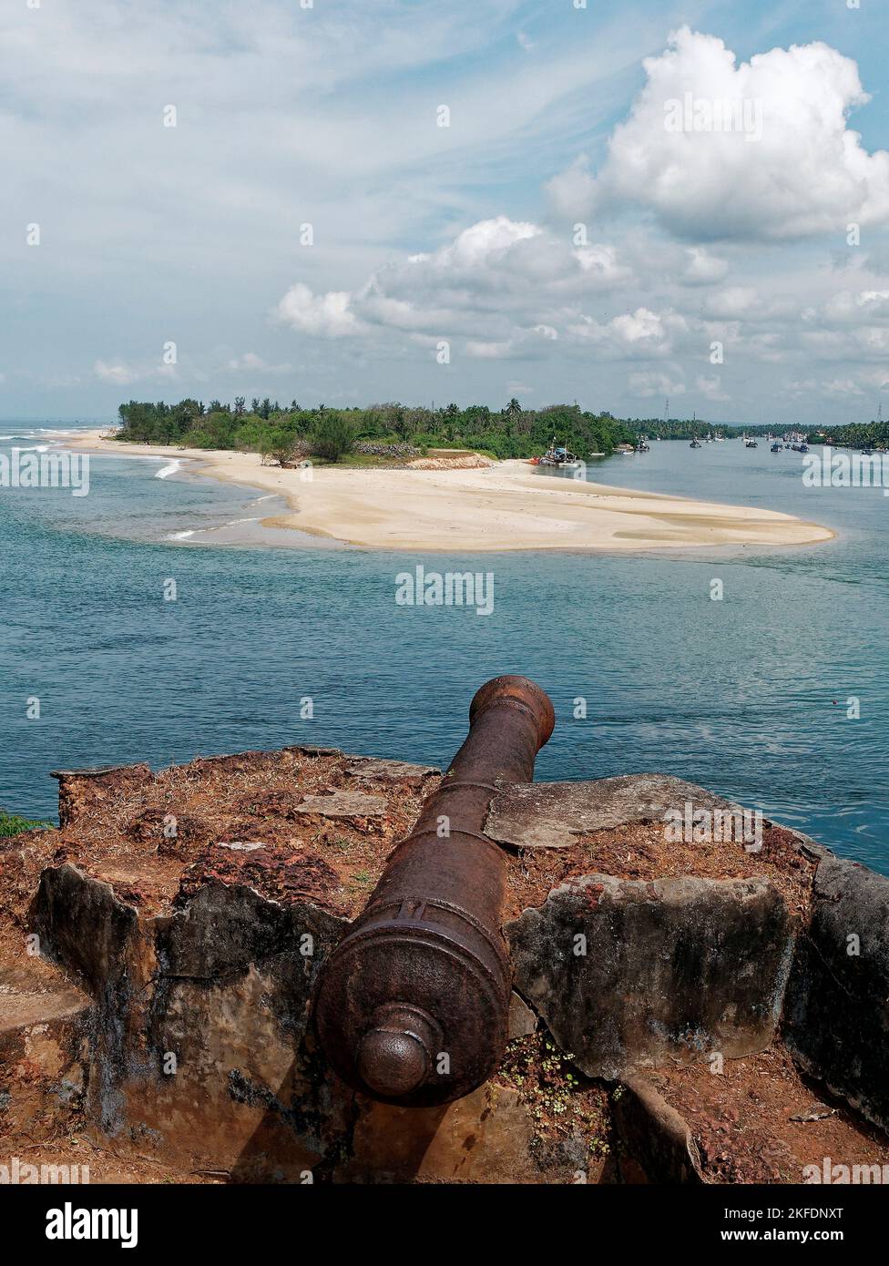 View of a Betul beach from Betul Fort in state Goa India Stock Photo ...