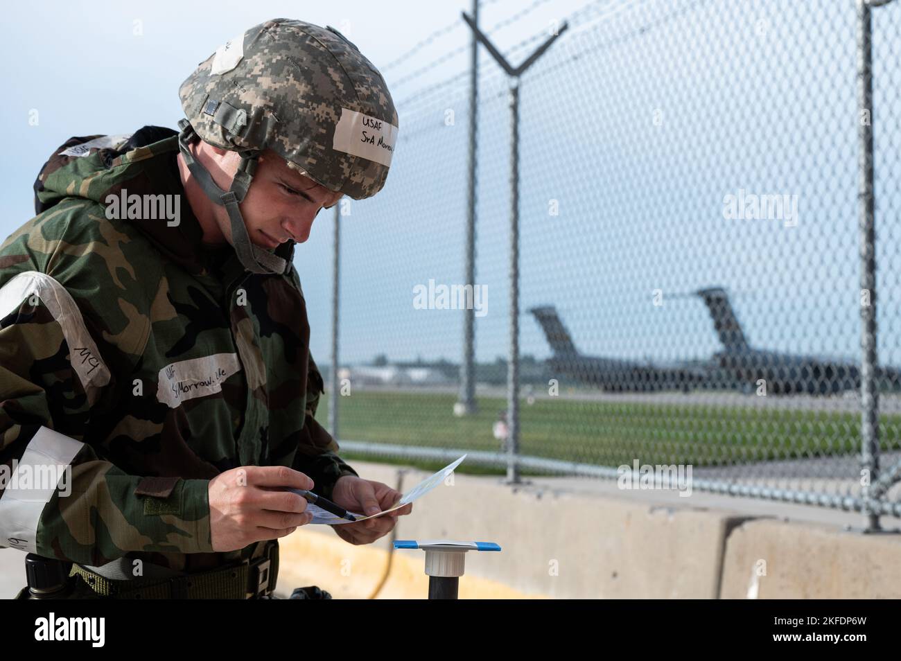 Senior Airman Luke Morrow, 911th Maintenance Squadron crew chief ...