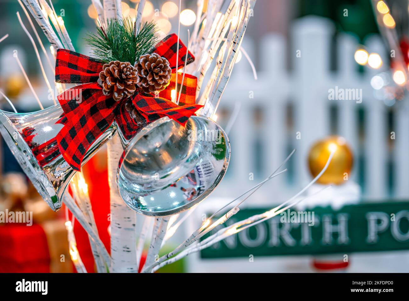 Christmas bell bright festive decoration Stock Photo - Alamy