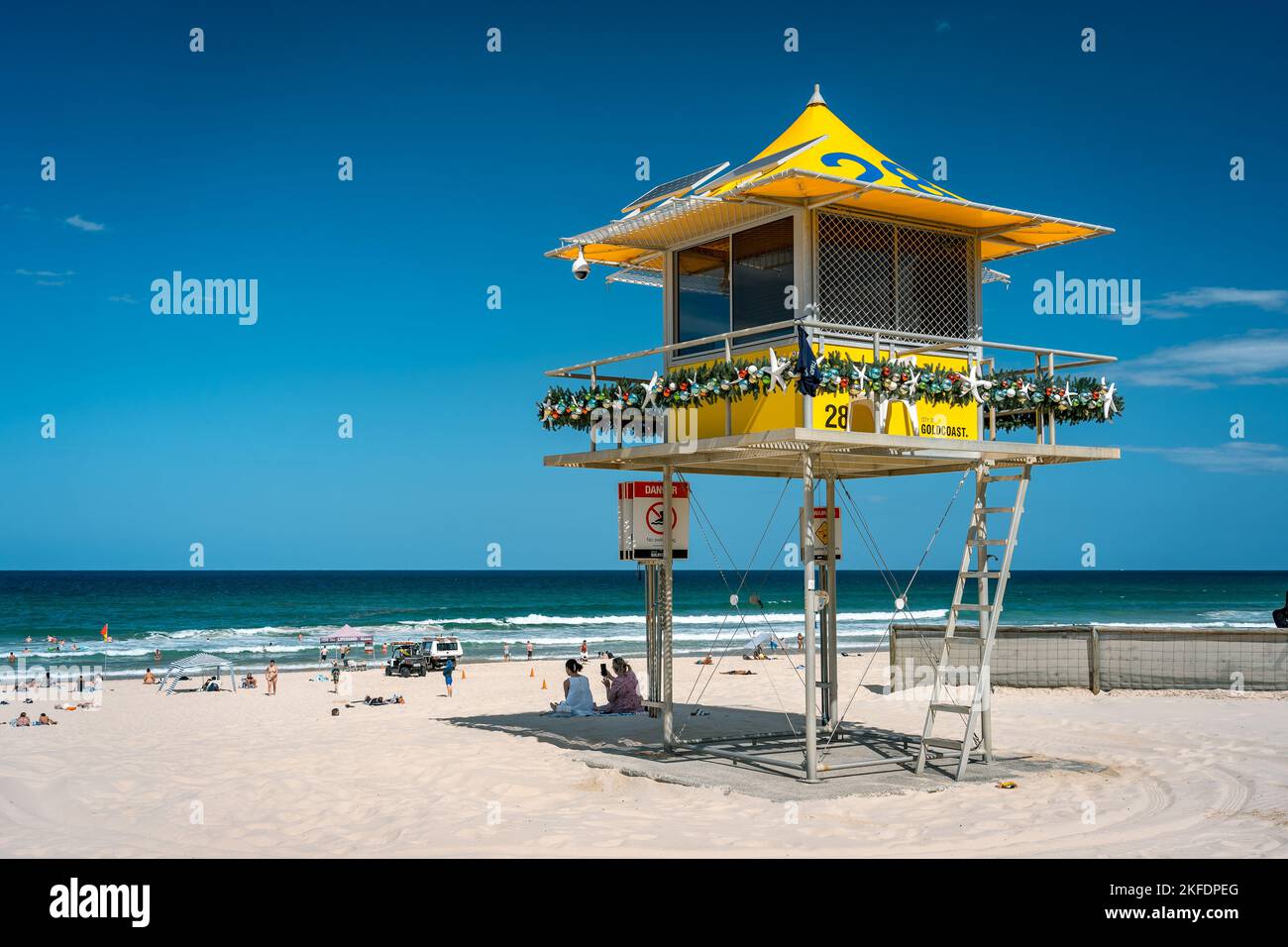 Gold Coast, Queensland, Australia - Lifeguard's beach box in Broadbeach ...