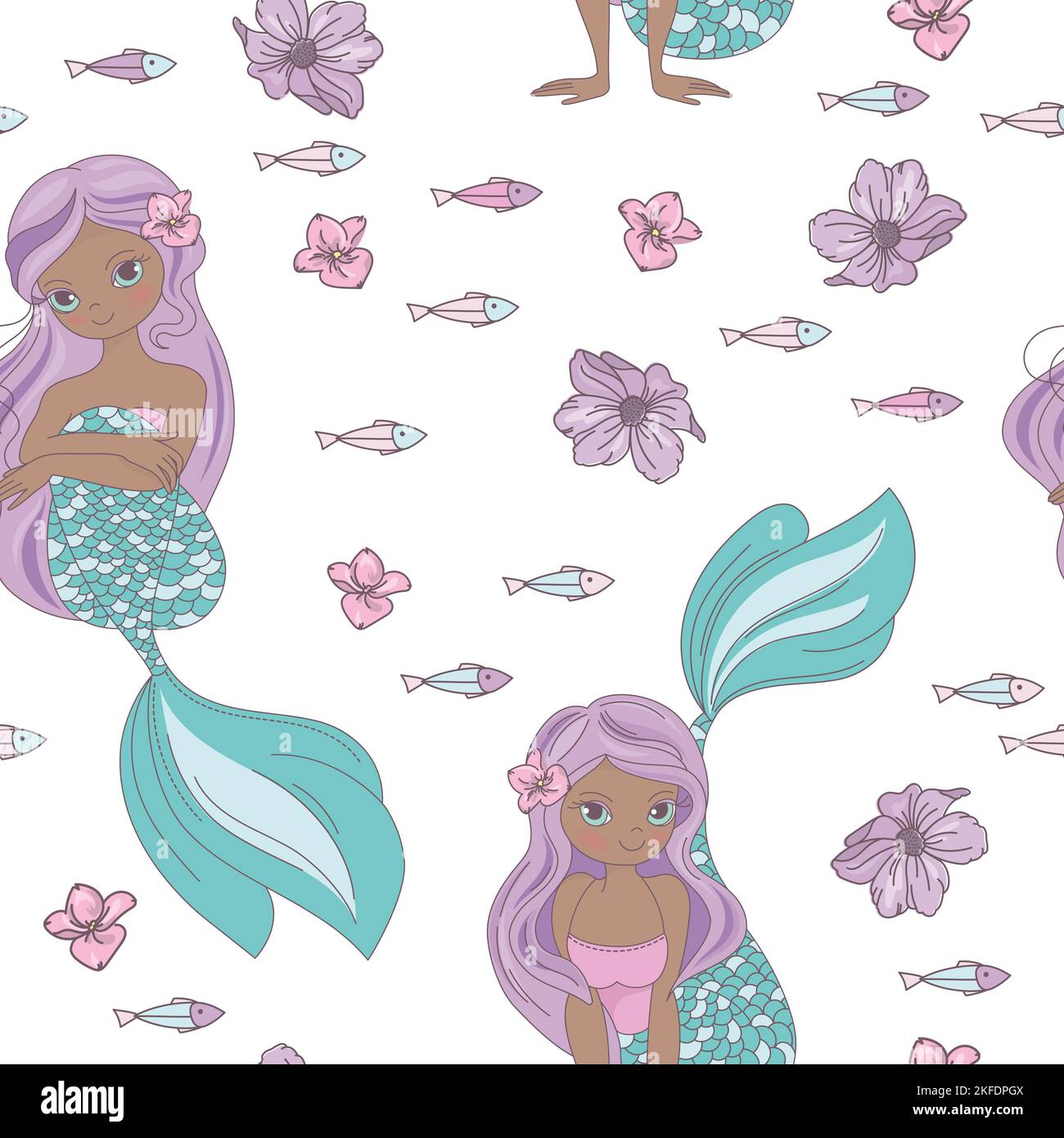 BROWN MERMAID Princess Girl Underwater Tropical Sea Ocean Travel Cruise ...