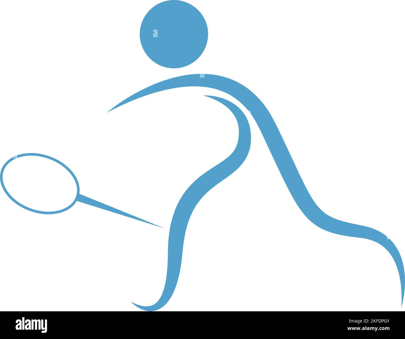 An editable vector icon of a tennis player with a racquet isolated on a ...