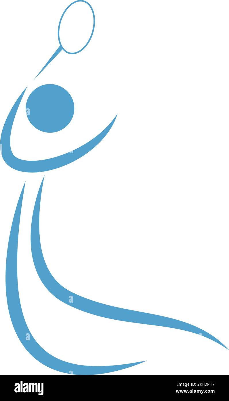 An editable vector icon of a tennis player with a racquet isolated on a ...