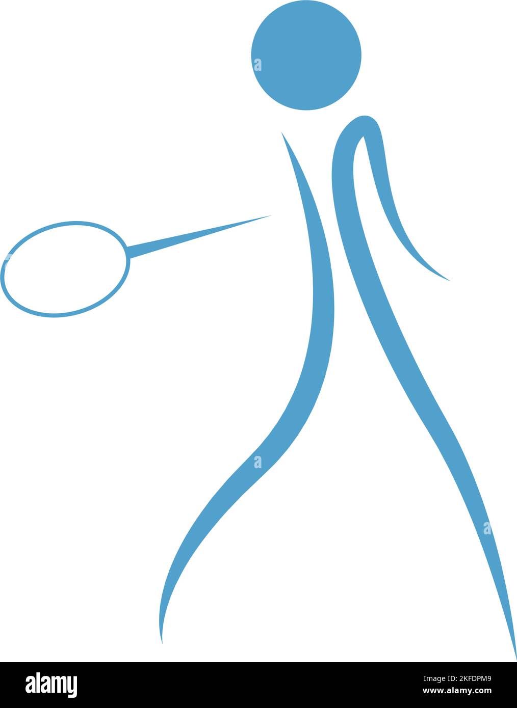 An editable vector icon of a tennis player with a racquet isolated on a ...