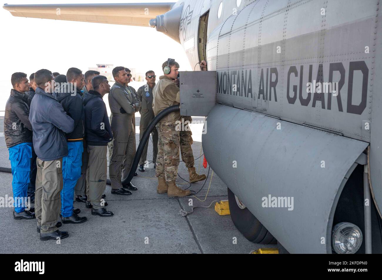 C-130 Hercules crew chiefs from the 120th Maintenance Groups briefs ...