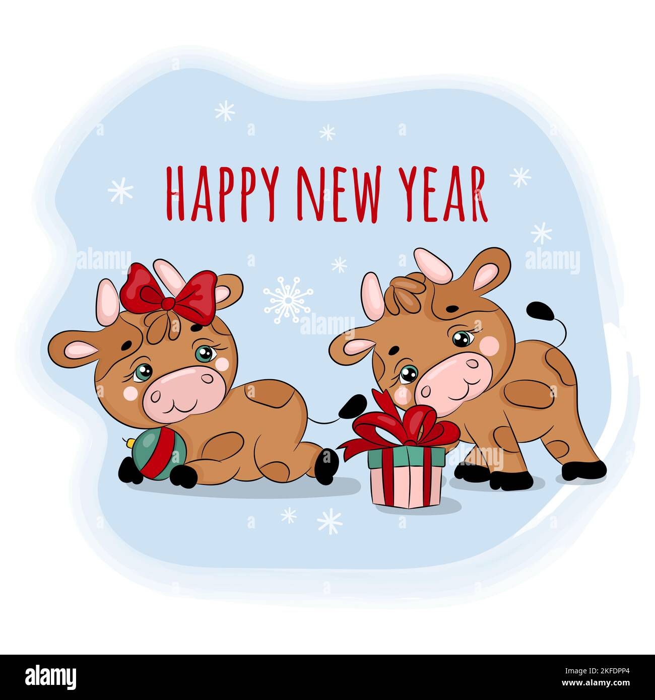 BULLS 2021 CHRISTMAS GIFTS New Year Merry Christmas Cartoon Holiday ...